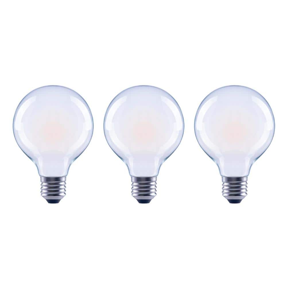EcoSmart 60-Watt Equivalent G25 Globe Dimmable ENERGY STAR Frosted ...