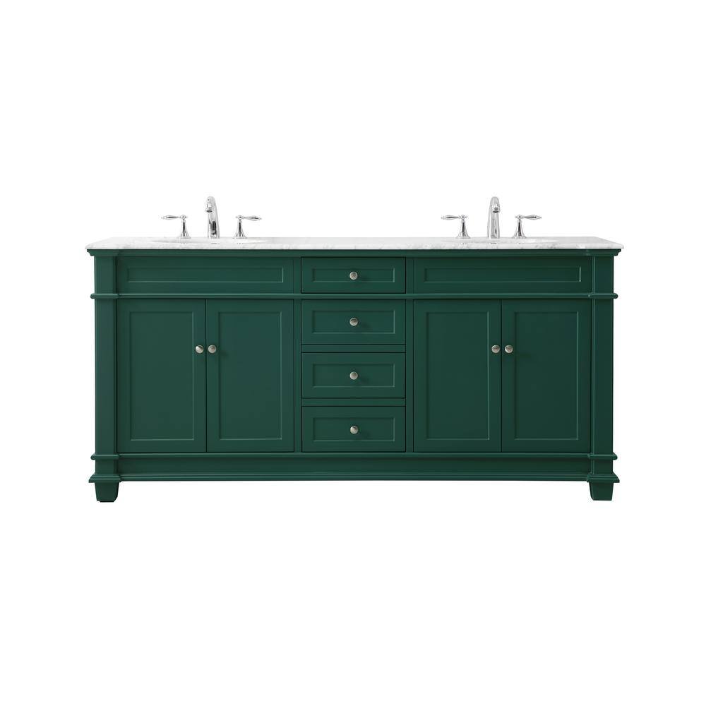 Timeless Home 72 in. W x 21.5 in. D x 35 in. H Double Bathroom Vanity ...