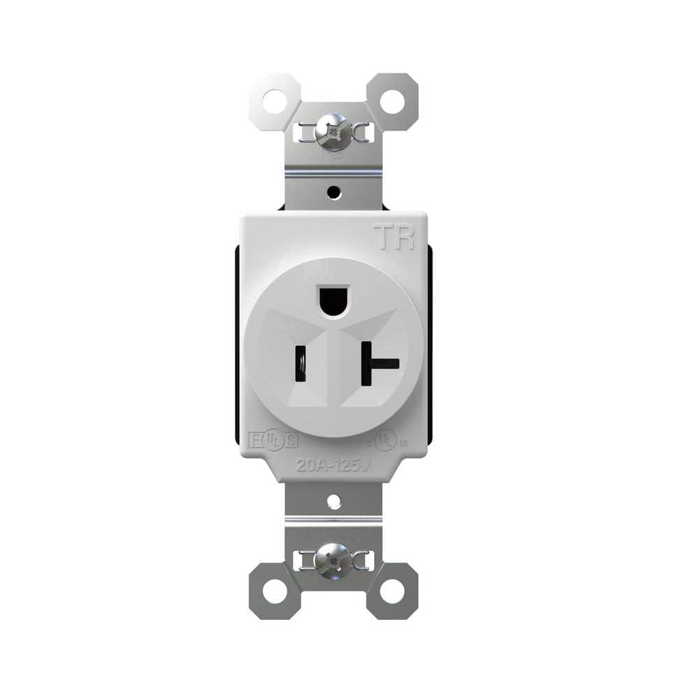 PlugTail 20 Amp Tamper Resistant Heavy-Duty Spec Grade Single Outlet ...