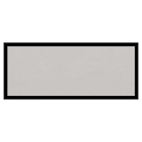 Amanti Art Incline Black 31 in. x 13 in., Wood Framed Grey Cork Memo ...