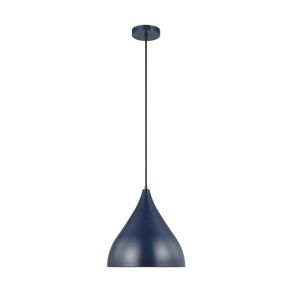 Generation Lighting Oden 1-Light Navy Medium Statement Pendant Light ...