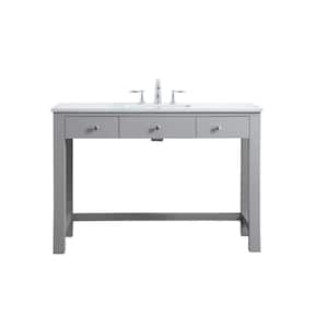 TIMELESS HOME 42 in. W x 21.5 in. D x 34 in. H ADA Bath Vanity in Grey ...