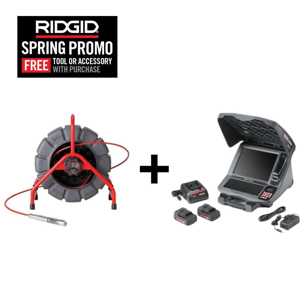 RIDGID See Snake Mini Inspection Sewer Camera Reel 200 ft. Cable for 1 ...