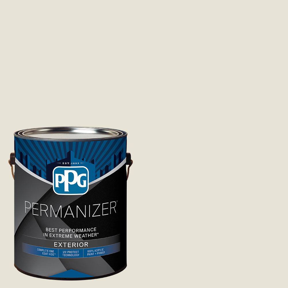 PERMANIZER 1 gal. PPG1023-1 Oatmeal Satin Exterior Paint PPG1023-1PZ ...