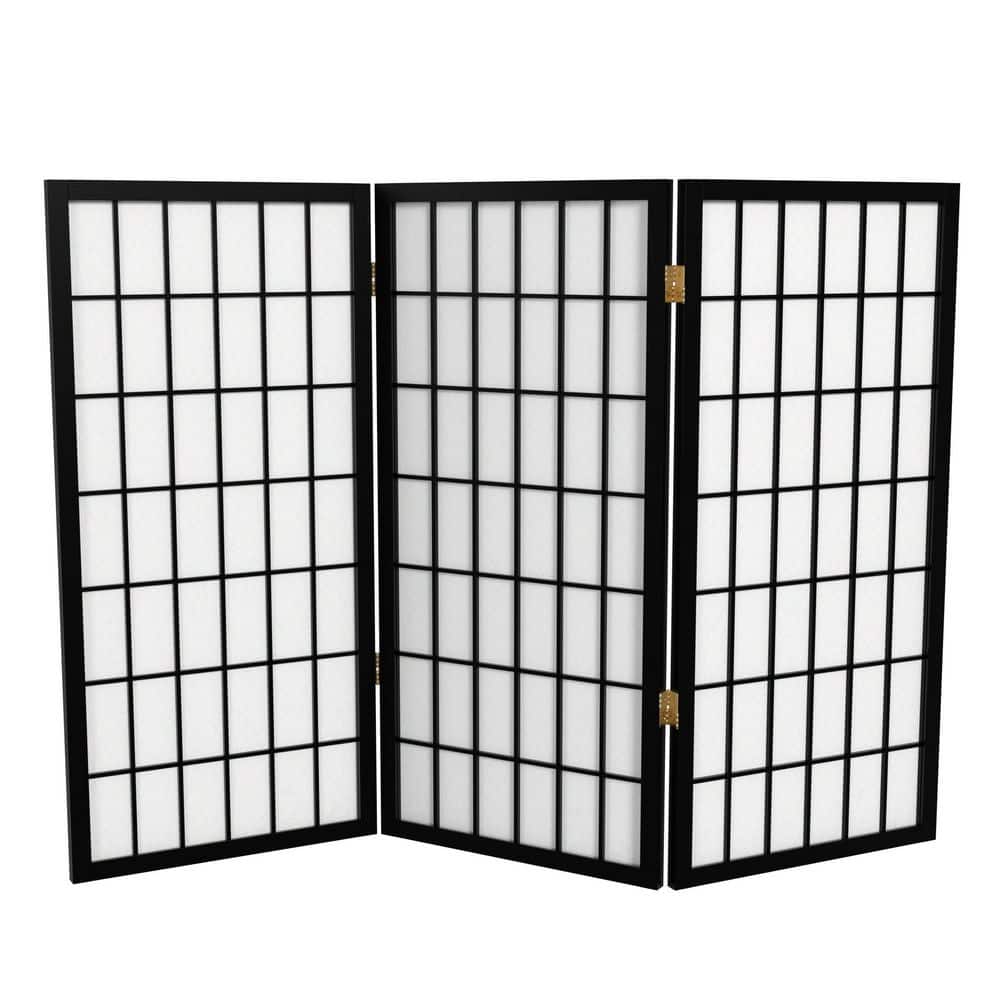 Oriental Furniture 3 ft. Short Window Pane Shoji Screen Oriental Furniture 3 ft. Short Window Pane Shoji Screen