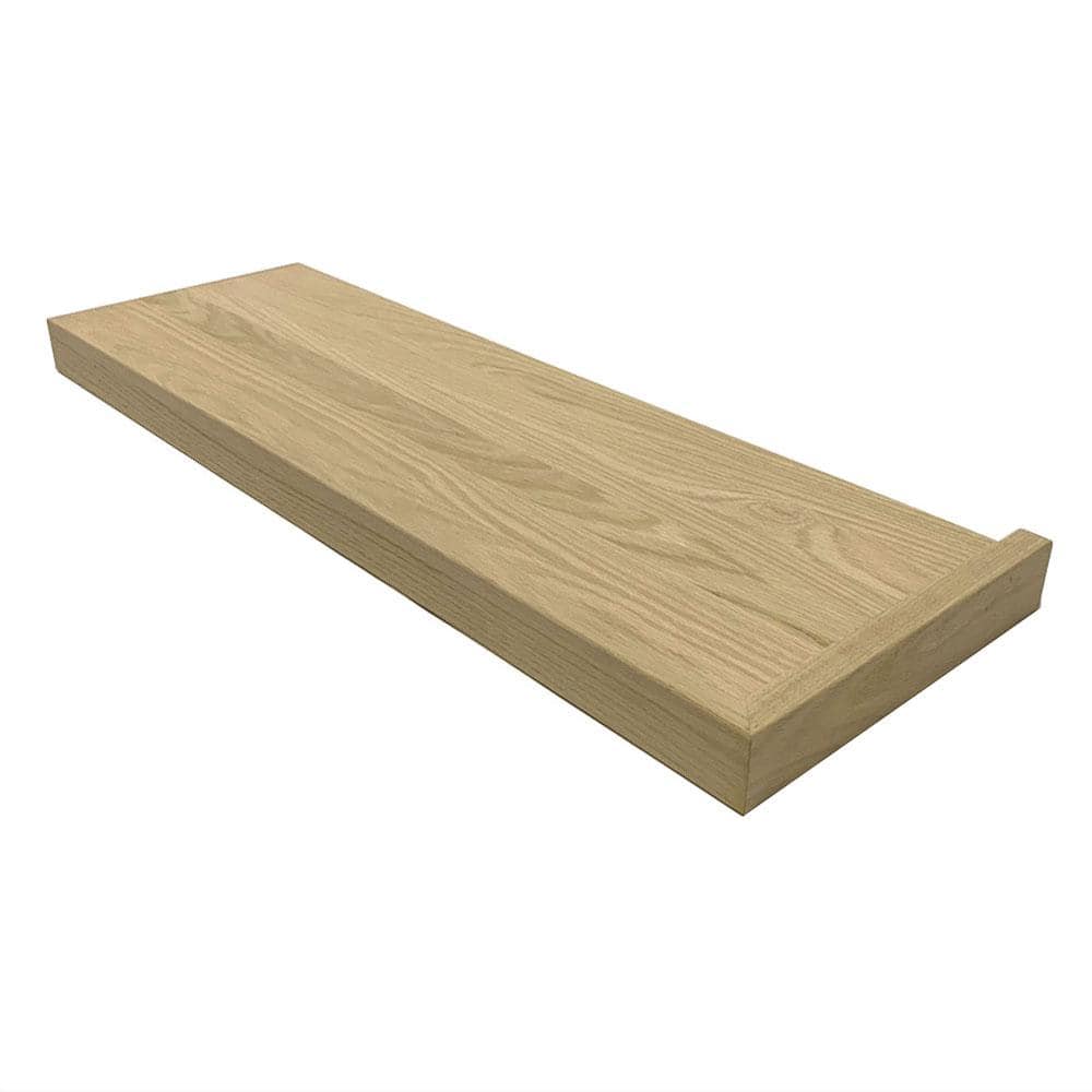 Stairtek 0.625 in. x 11.5 in. x 42 in. Unfinished White Oak Right ...