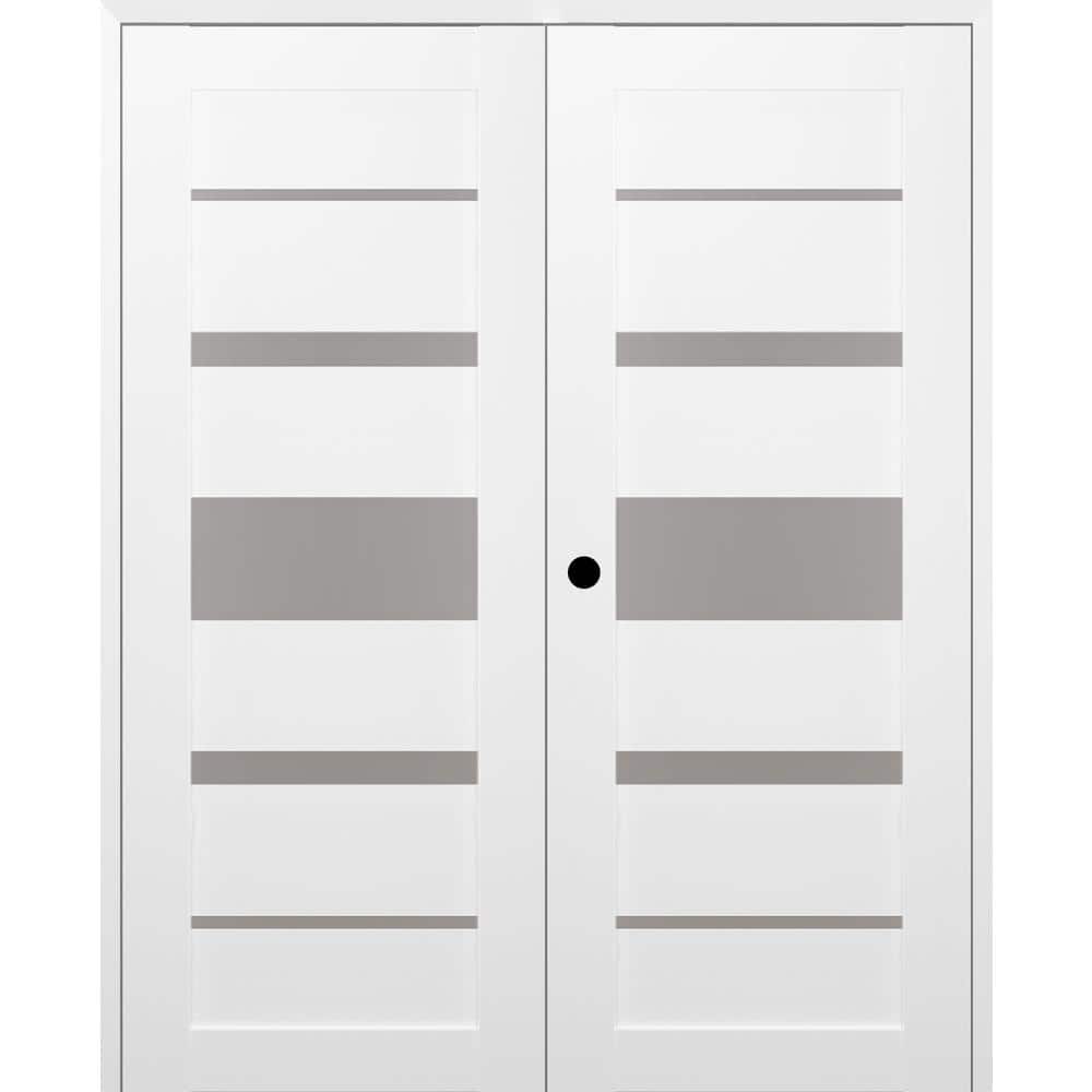 Belldinni Kina 48 in. x 96 in. Right Hand Active 5-Lite Bianco Noble ...