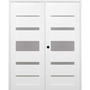 Belldinni Kina 48 in. x 96 in. Right Hand Active 5-Lite Gray Oak Wood ...