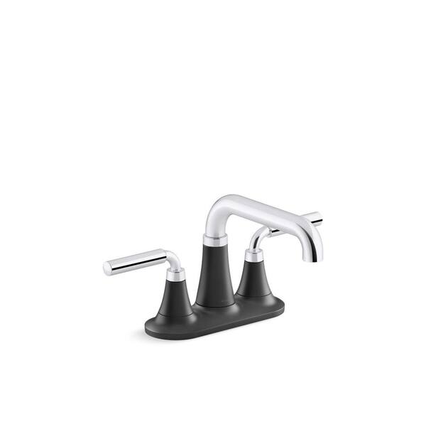 KOHLER Tone 4 in. Centerset Double Handle 1.0 GPM Bathroom Faucet in ...