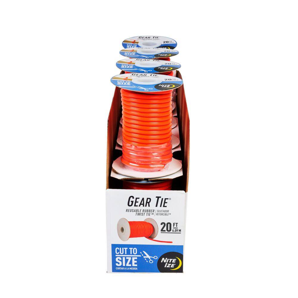 Nite Ize Gear Tie 20 Foot Spool-Bright Orange GTSS20-31-R9D1 - The Home ...