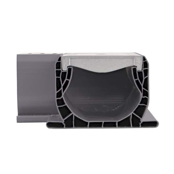 NDS Spee-D Channel Drain 90 Degree Elbow and Grate, Gray Plastic 2381 ...