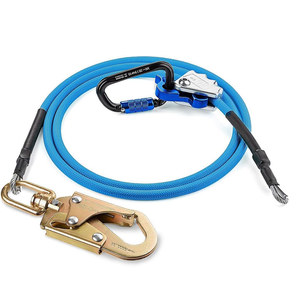 NVNOO 1/2 in. x 10 ft. Galvanized Steel Wire Core Flipline Arborist ...