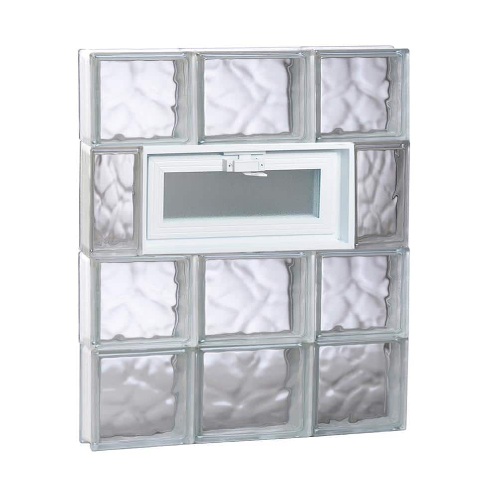 Clearly Secure 19.25 in. x 25 in. x 3.125 in. Frameless Wave Pattern ...