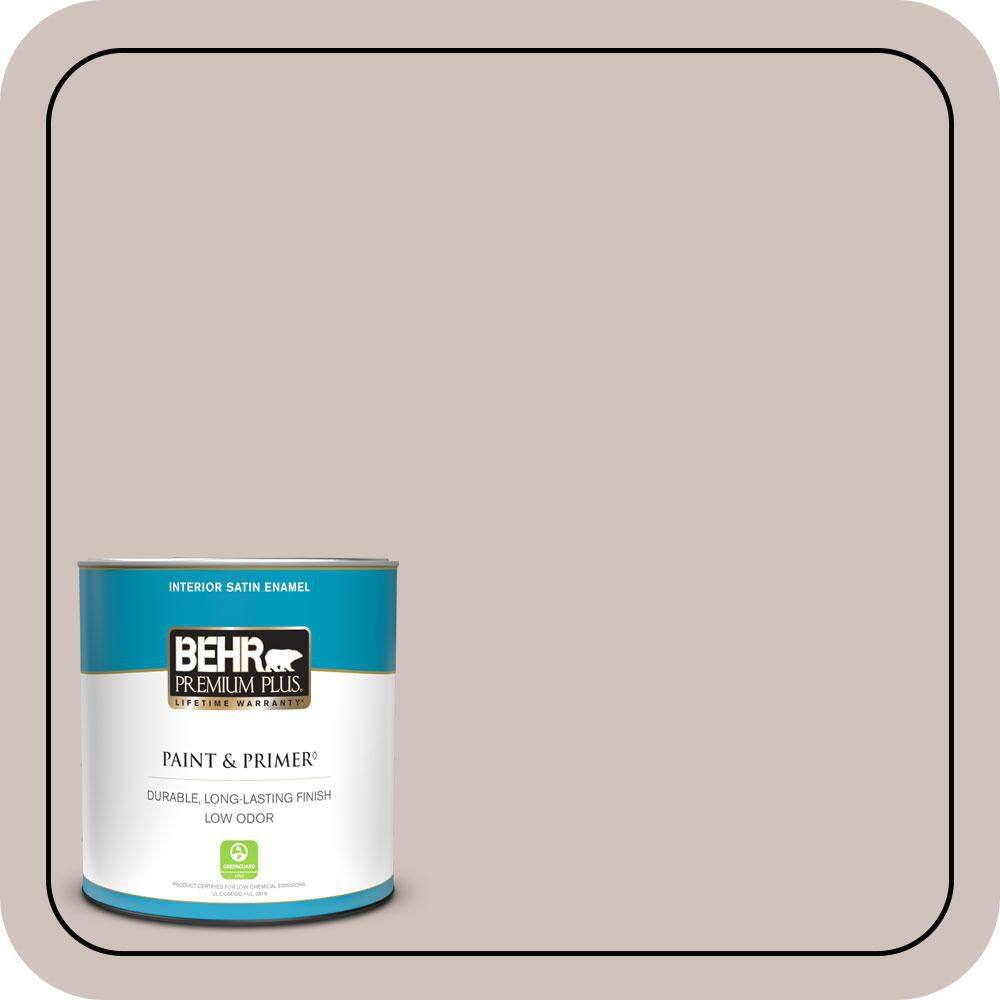 BEHR PREMIUM PLUS 1 qt. #720A-3 Malt Satin Enamel Low Odor Interior ...