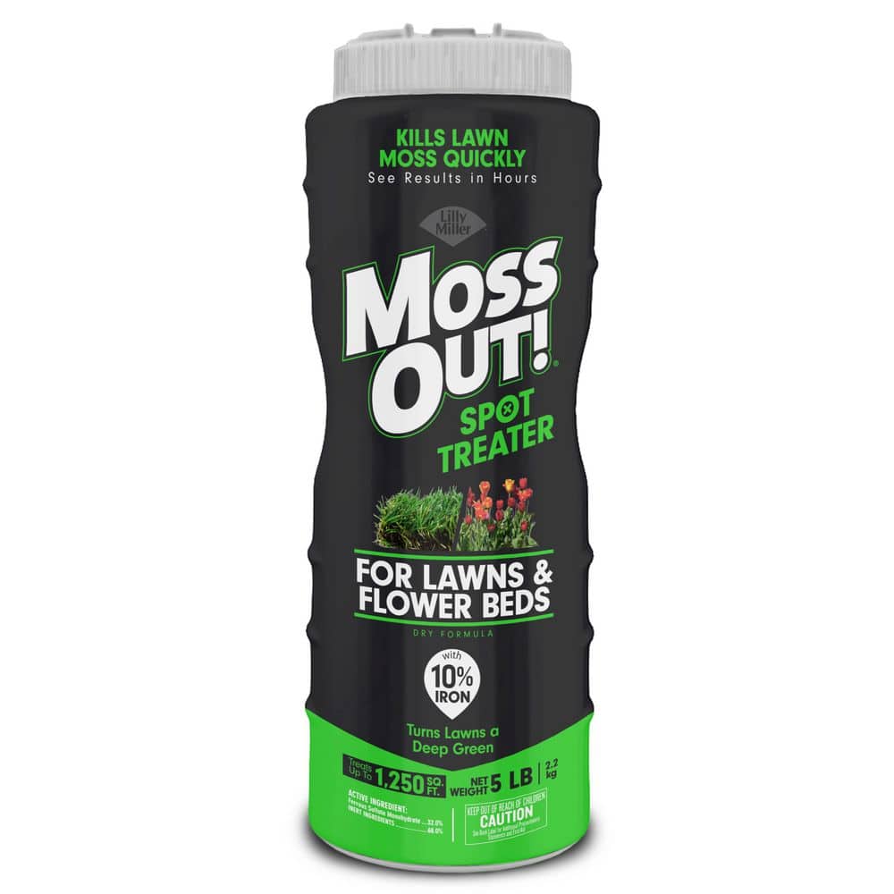 Moss Out! 5 lb. 1,250 sq. ft. Lawn Moss Killer Granules Spot Treatment ...