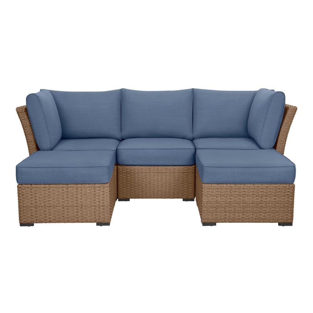 StyleWell Salisbury Cedarbrook 5-Piece Outdoor Sectional With Espresso ...