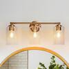 LNC Modern 22.8 in. 3-Light Plated Brass Bathroom Vanity Light with ...