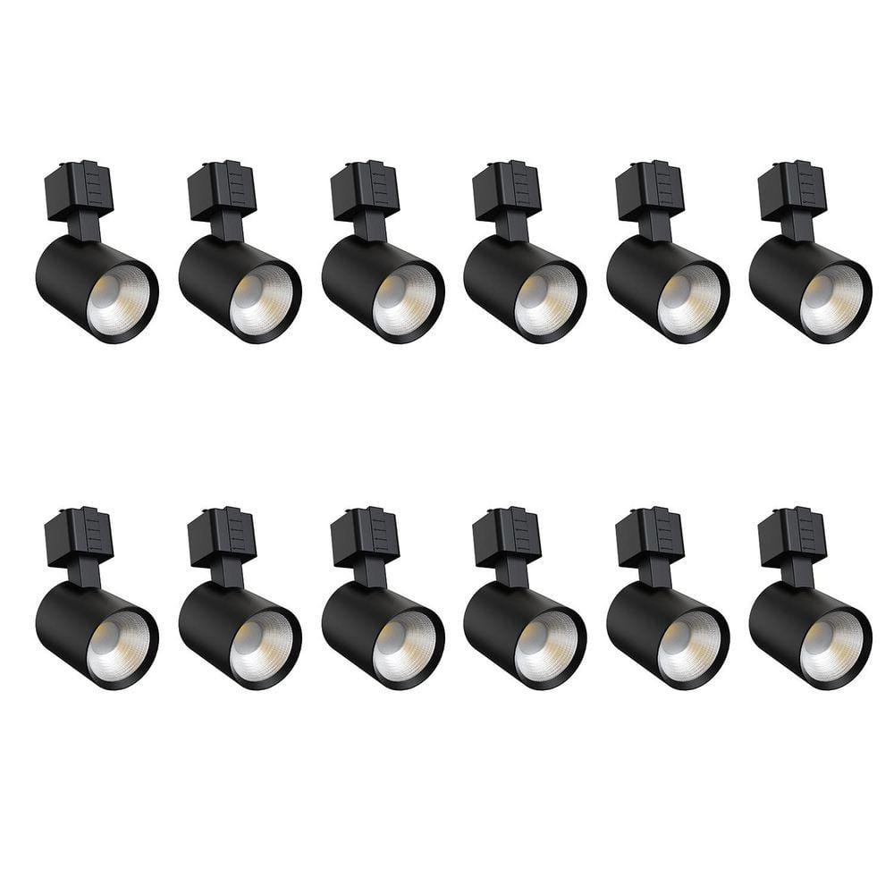 FLSNT J-Type Track Head, Soft Black, Integrated LED Fixed Track ...