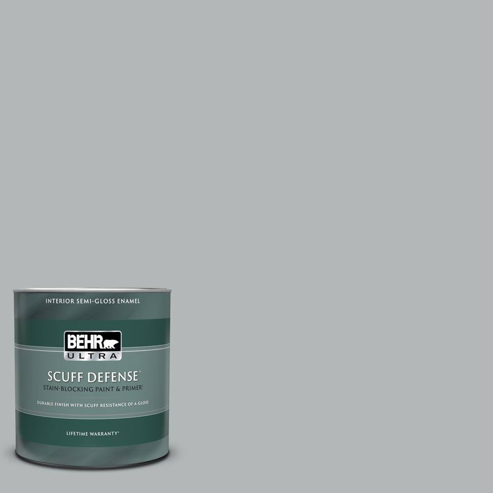 BEHR ULTRA 1 qt. #N450-3 Meteor Shower Extra Durable Semi-Gloss Enamel ...