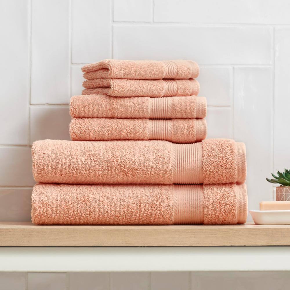 StyleWell HygroCotton Aged Clay 6 Piece Bath Towel Set 6pcSet Agedclay