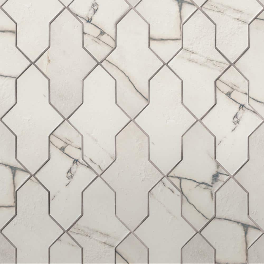 Merola Tile Istanbul Shield Day 2-3/8 in. x 8-1/4 in. Porcelain Floor ...