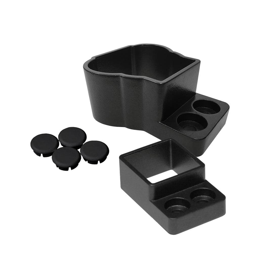 Aria Railing Straight Wall Mount Attach Kit in Black ASWMAKB - The Home ...