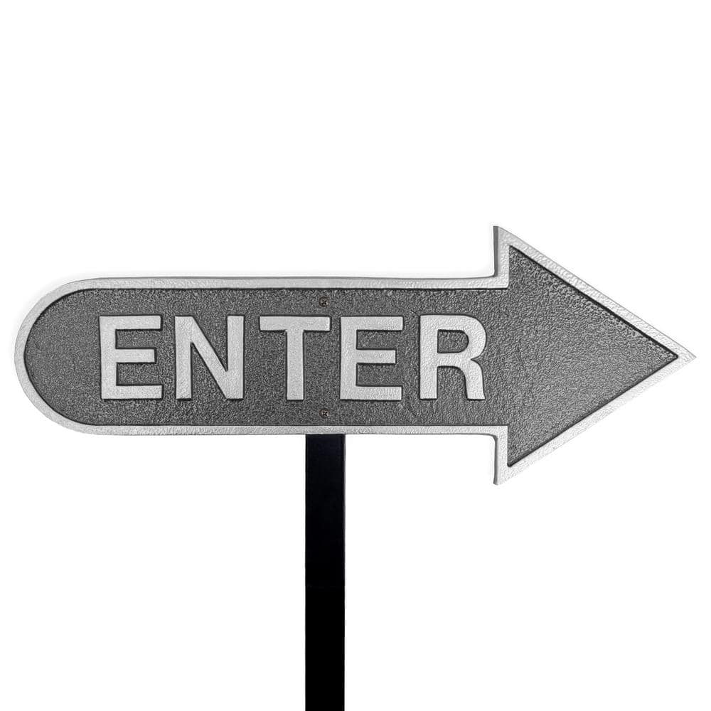 Montague Metal Products 6" x 15.5" Right Arrow Enter Statement Plaque ...