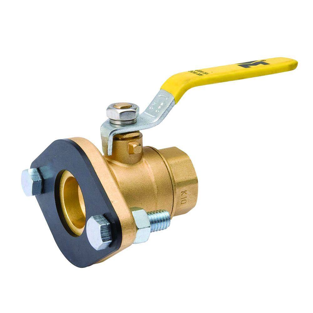Mueller Global 1 in. Brass Threaded Ball Valve 107-355HC - The Home Depot