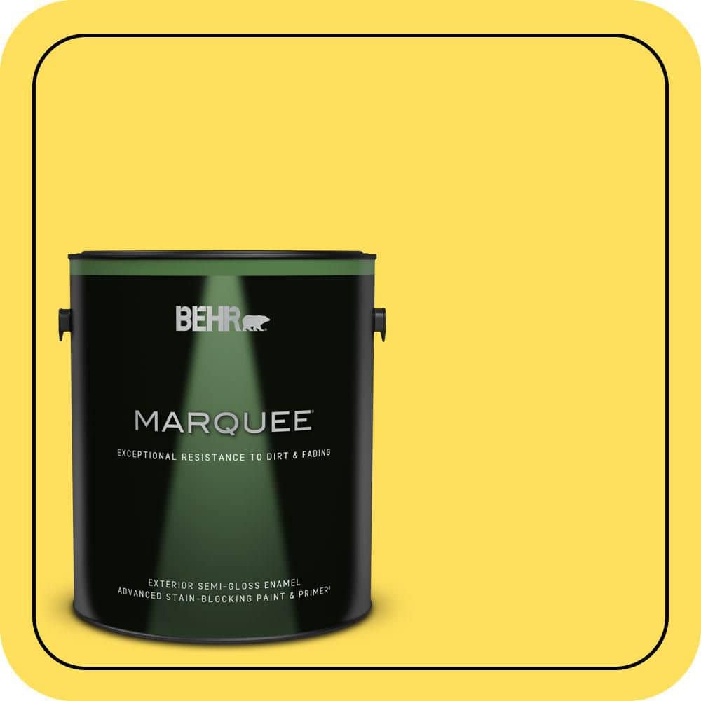 BEHR MARQUEE 1 gal. #380B-5 Neon Light Semi-Gloss Enamel Exterior Paint ...