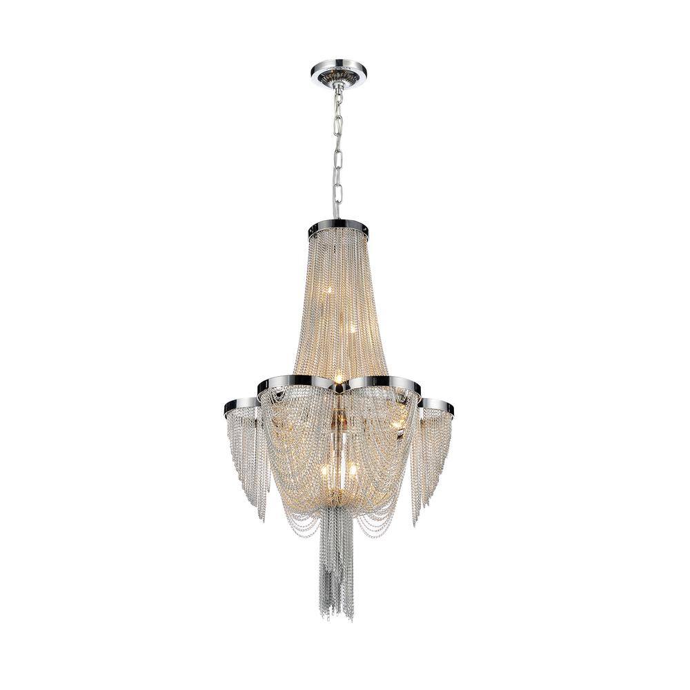 CWI Lighting Taylor 7 Light Down Chandelier With Chrome Finish 5480P14C ...