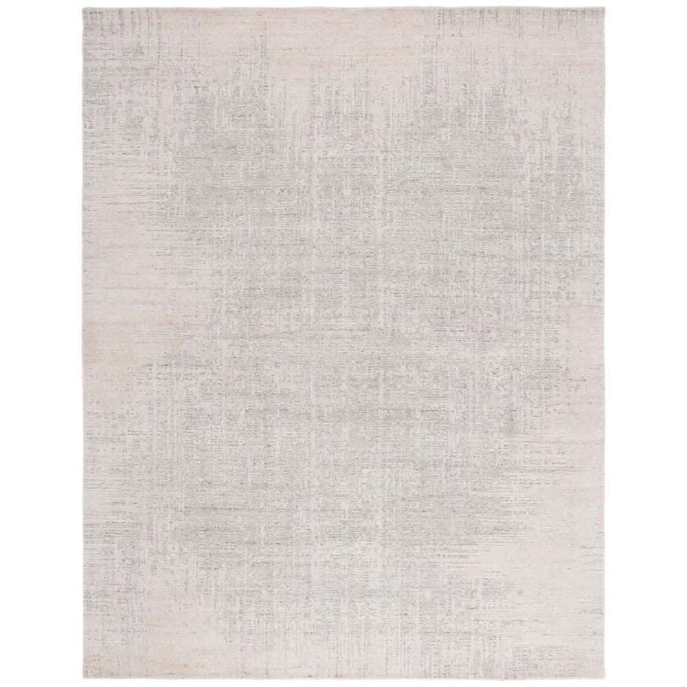 SAFAVIEH Mirage 8 ft. x 10 ft. Light Beige/Gray Distressed Striped Area ...