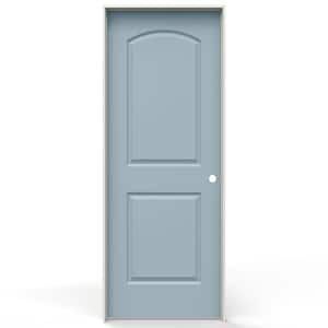 JELD-WEN 30 in. x 80 in. Caiman 2 Panel Right-Handed Hollow Core Salty ...