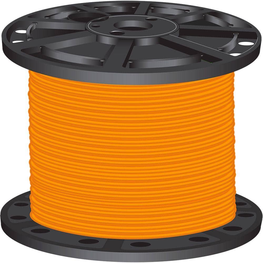 Southwire 1,000 ft. 6 Orange Stranded CU SIMpull THHN Wire 26067905 ...