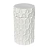 Vickerman 12 in. White Ceramic Container with Lid FQ196312 - The Home Depot