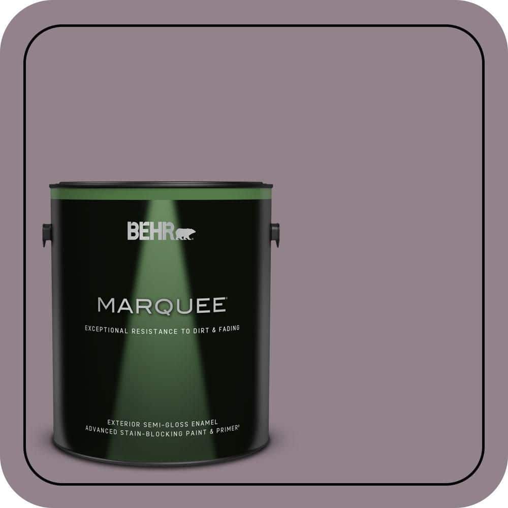 BEHR MARQUEE 1 gal. #N110-4 Gothic Purple Semi-Gloss Enamel Exterior ...