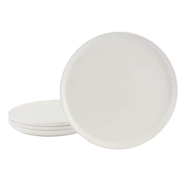 OUR TABLE Landon 4-Piece 8.4 in. Round Stoneware Salad Plate Set in Sea ...