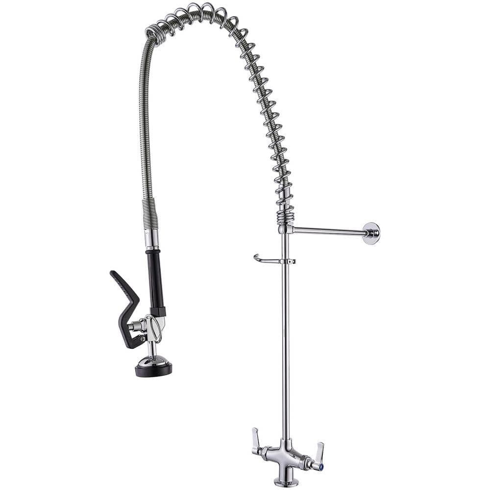 BWE Commercial Restaurant Pull Down 2-Handle Deck Mount Pre-Rinse Spray ...