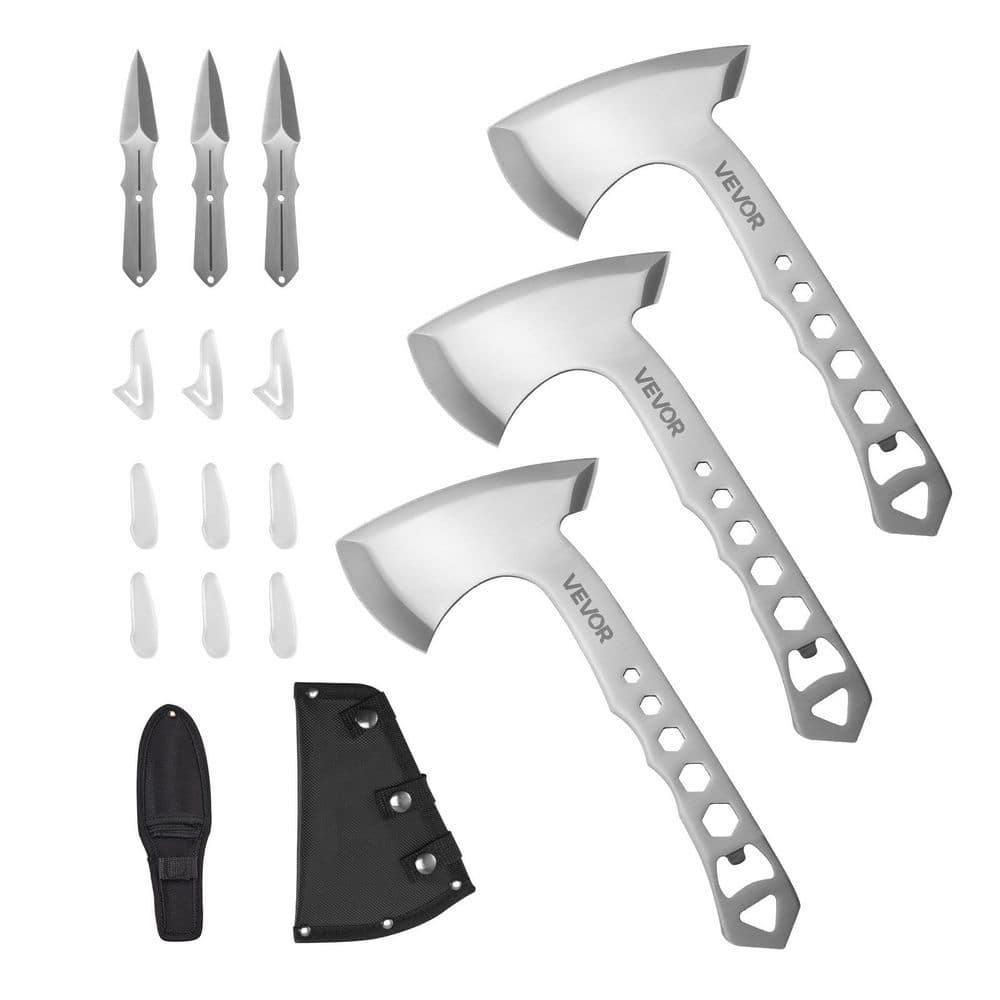 VEVOR Throwing Axes and Tomahawks, 3-Pack Hatchet Axes and 3-Pack ...