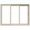 JELD-WEN V4500 Multi-Slide 105 in. x 80 in. Right-Hand Low-E Desert Sand Vinyl 3-Panel Prehung ...