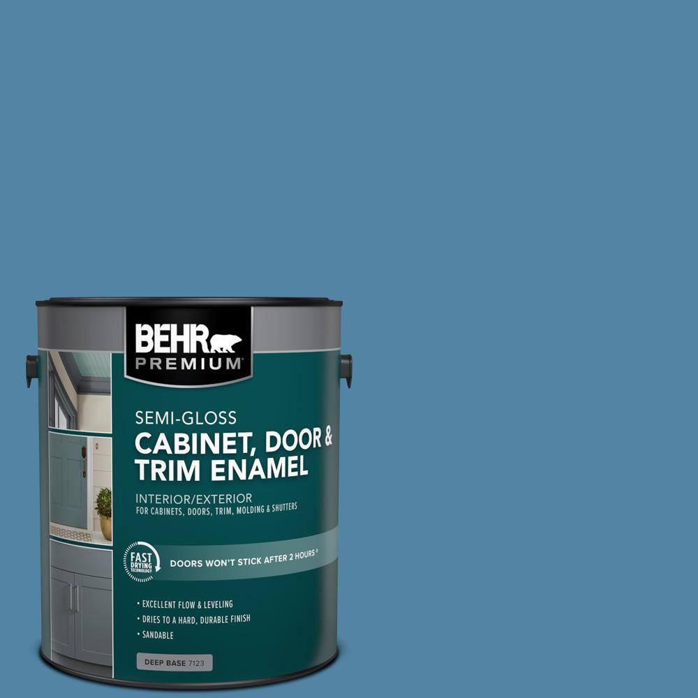 BEHR PREMIUM 1 gal. #M500-4 Hemisphere Semi-Gloss Enamel Interior ...