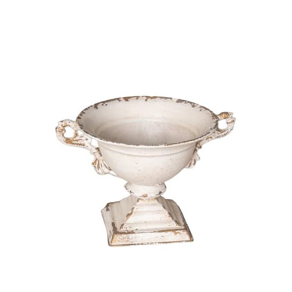 Sunnydaze 24 in. Beige Anjelica Poly Single Flower Pot Planter DG-851 ...