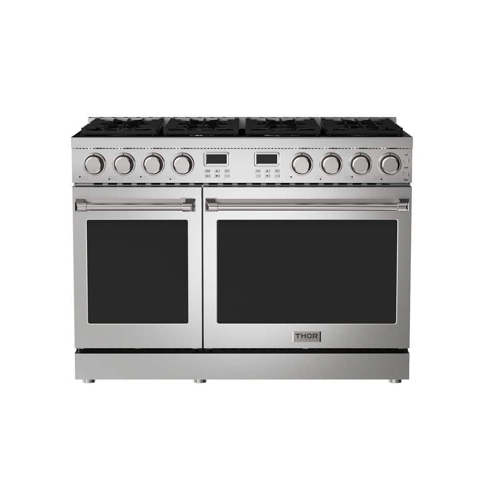 Thor Kitchen A-Series 7.6 cu. ft. 48 in. 8 Burners Freestanding Double ...