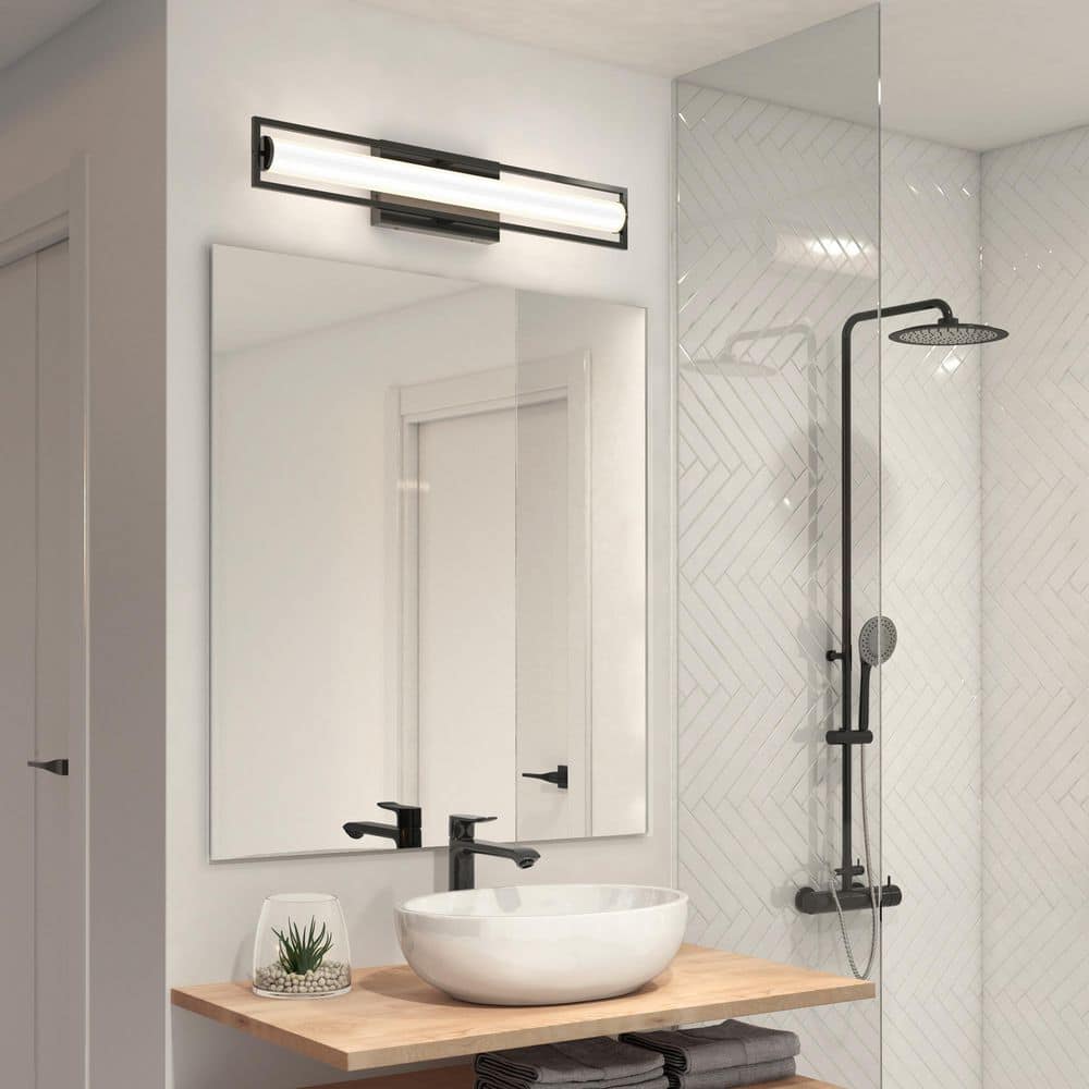 Reviews for Artika Rialto 27 in. Polished Matte Black Modern LED 3 CCT ...