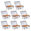 Wilprep 8 Pack 9.5 Qt. Chafing Dish Buffet Set Stainless Steel with ...