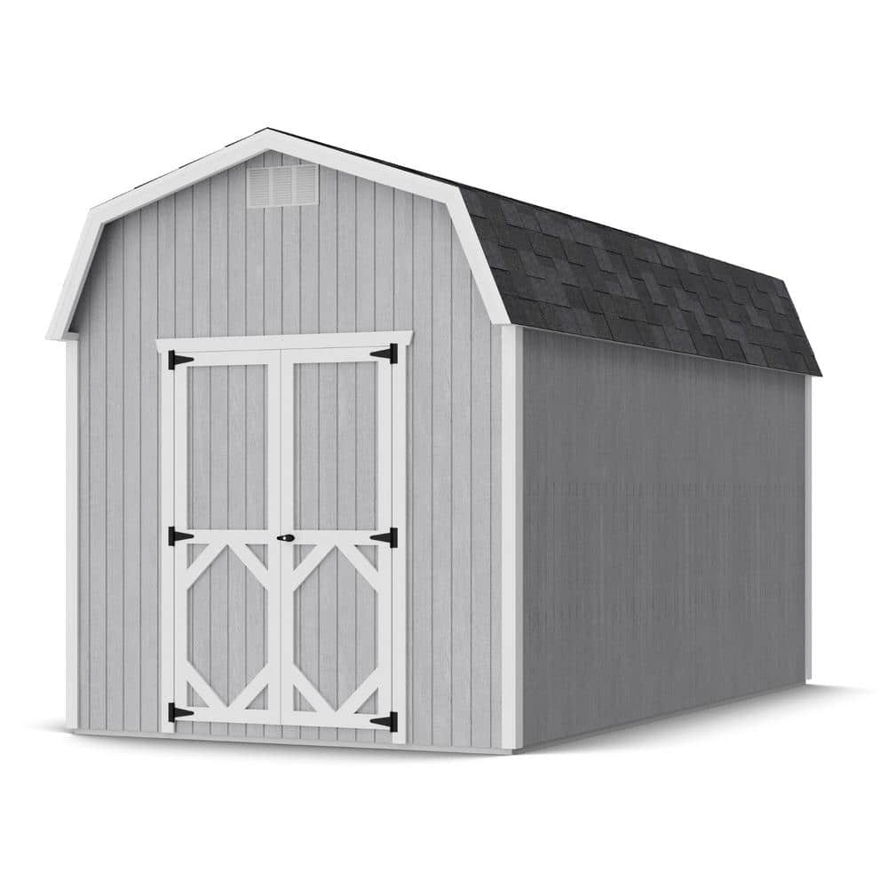 Little Cottage Co. Classic Gambrel 8 ft. x 16 ft. Outdoor Wood Storage ...