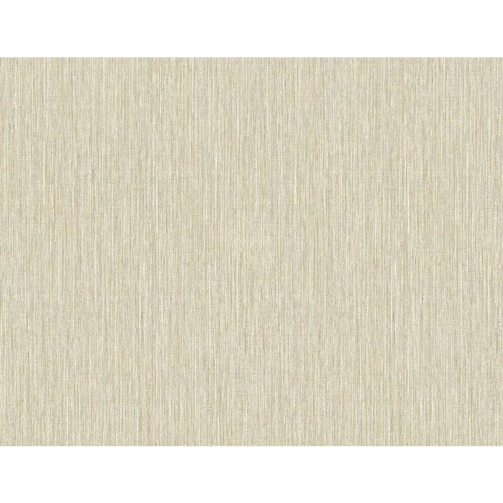 Seabrook Designs 60.75 sq. ft. Desert and Metallic Gold Vertical Stria Embossed Vinyl Un-Pasted ...