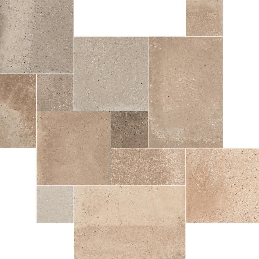 Merola Tile Adagio Taupe Modular 8 in. x 8 in. Porcelain Floor and Wall ...
