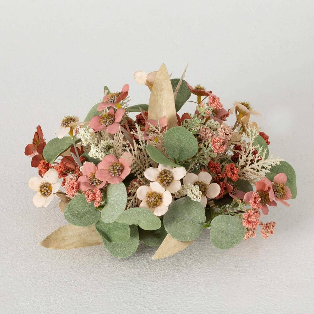 SULLIVANS 4.5 in. Artificial Rust Flower Eucalyptus Orb LFLORB - The ...