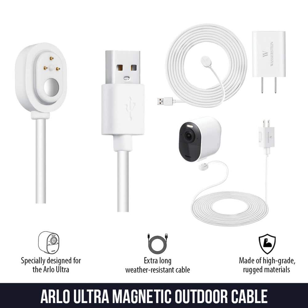 Buy Arlo Ultra/Ultra 2 and Pro 3/Pro 4 Outdoor 25 ft. Magnetic Charging ...