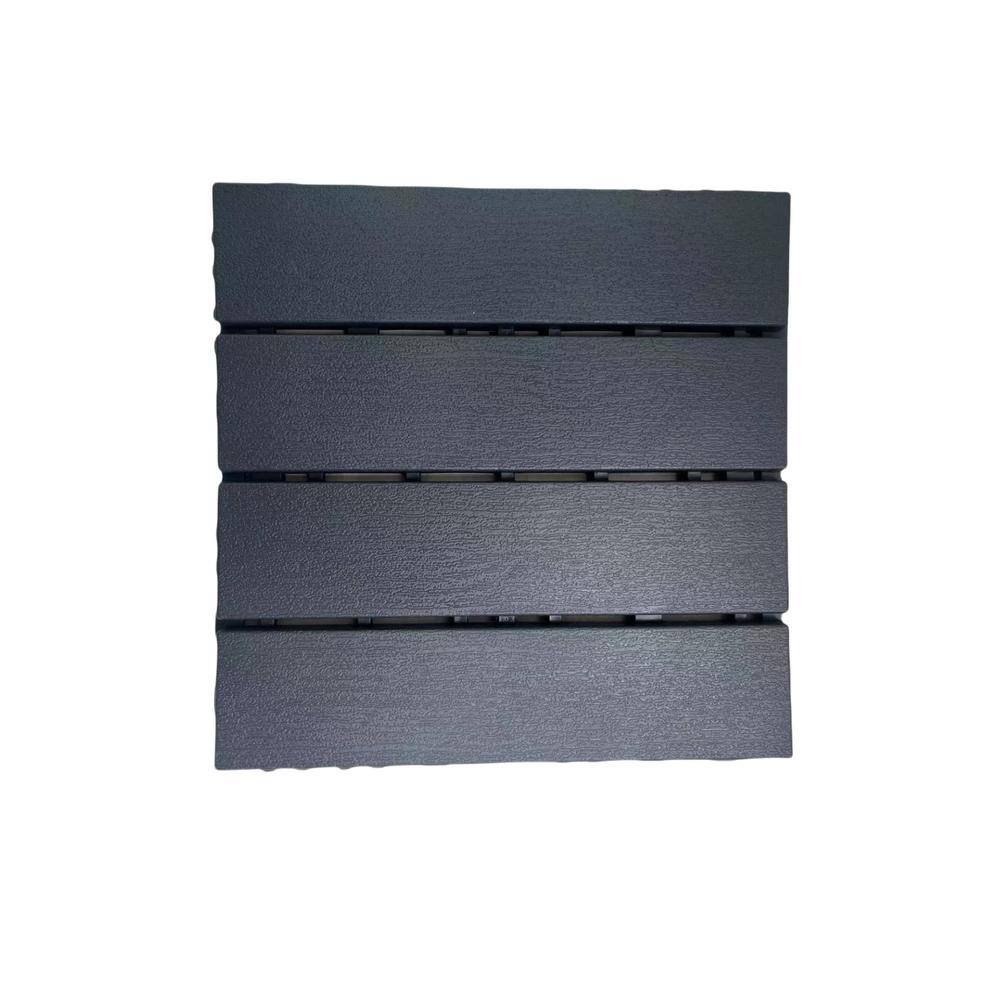 WRIGHTMASTER 1 ft. x 1 ft. Quick Deck PVC Plastic Interlocking Deck ...